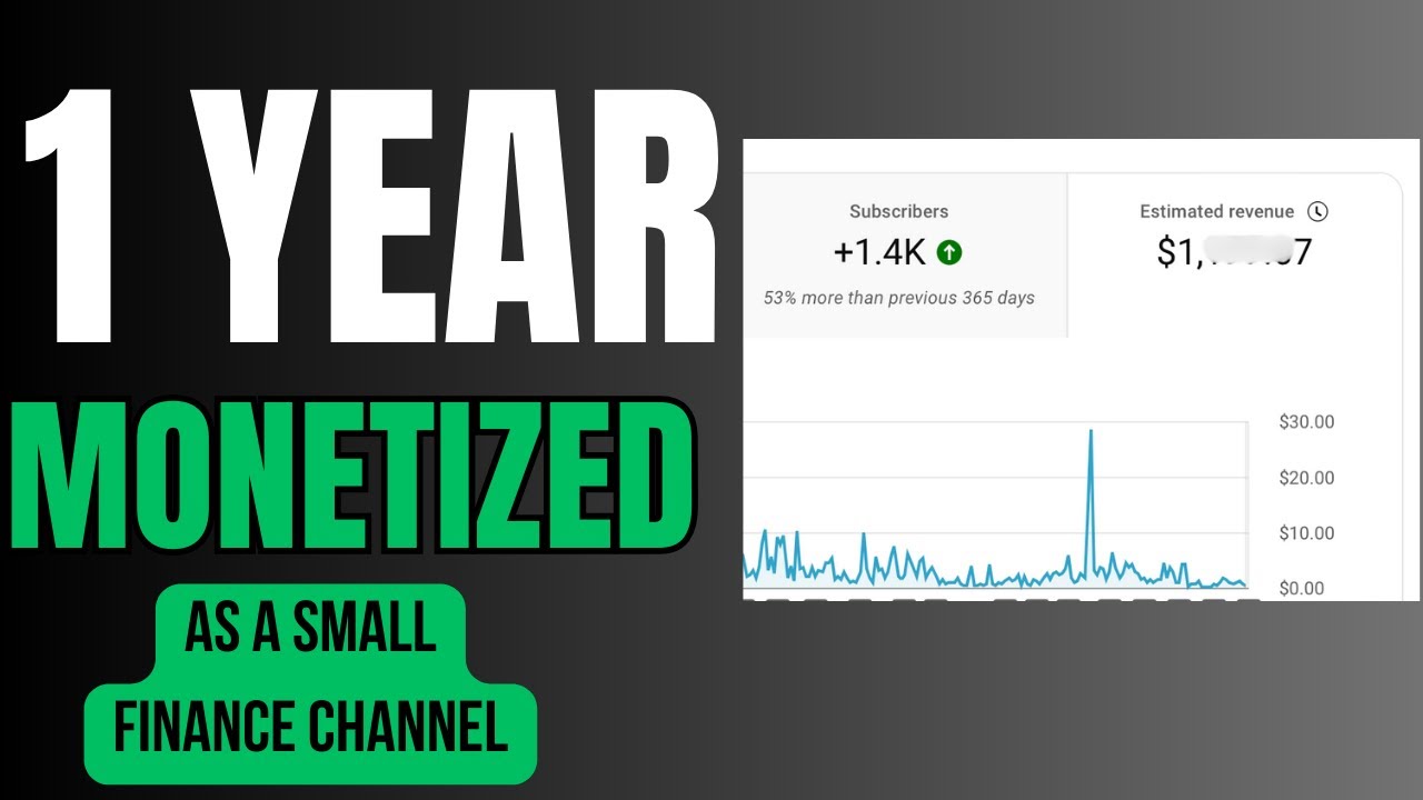 Revealing How Much I Made 1 Year Monetized as A Small Finance Channel ...