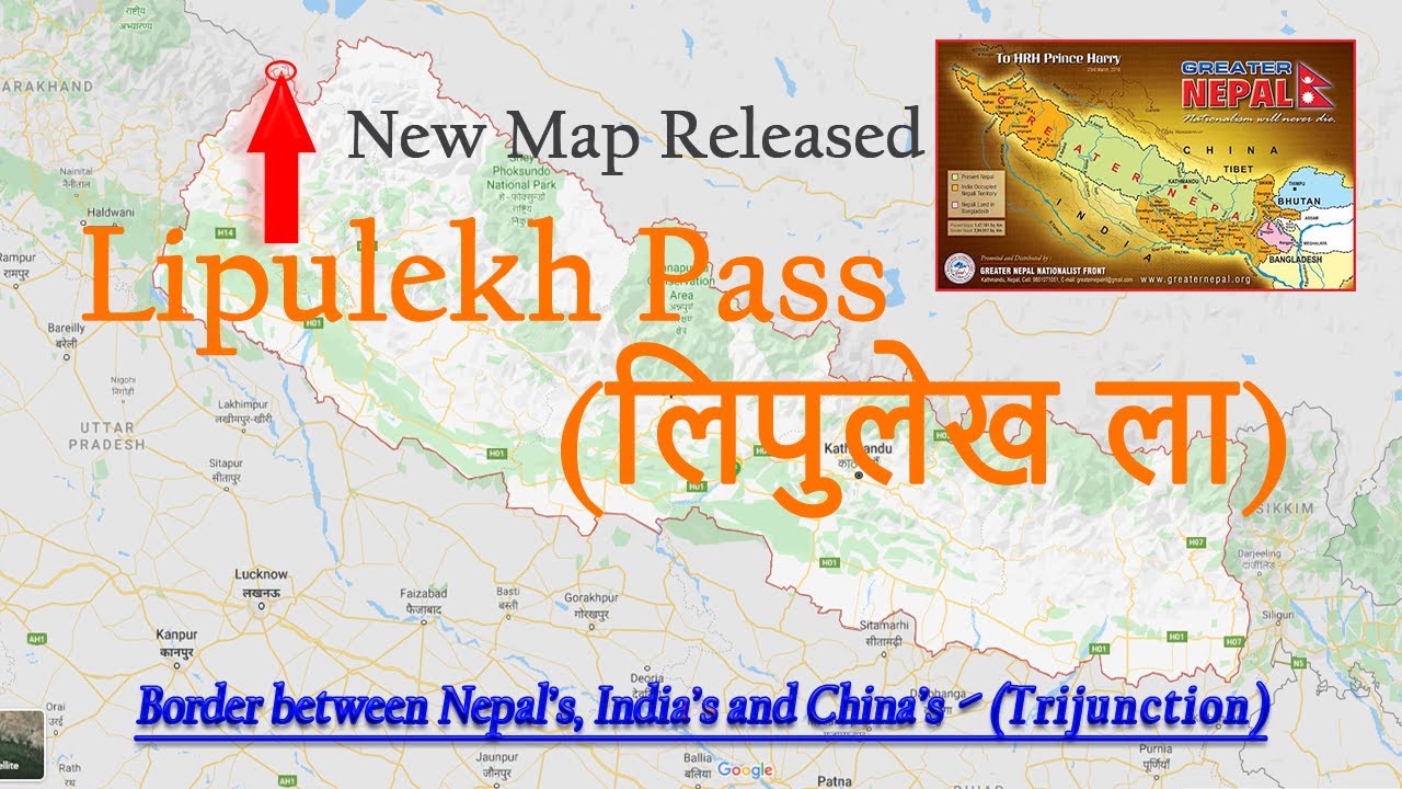 New Map Released Lipulekh Pass (लिपुलेख ला) Near The Border Between ...