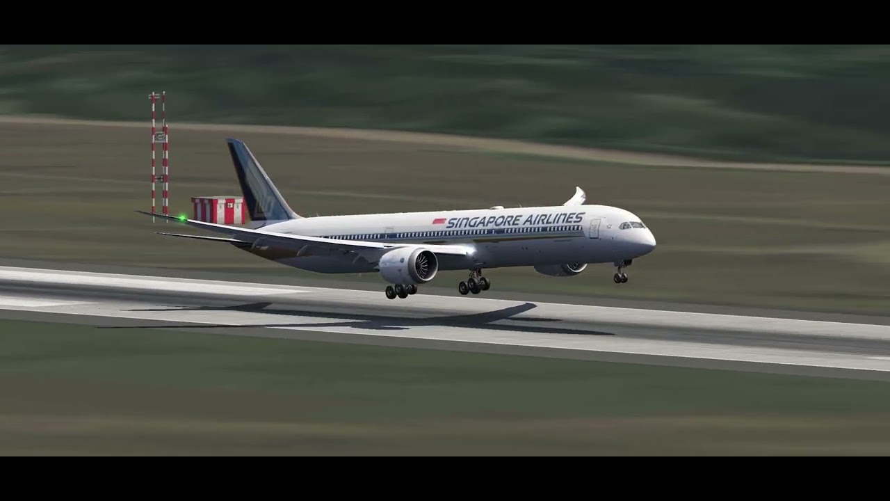 Singapore Airlines Boeing 787 landing Aerofly FS 2023 - YouTube