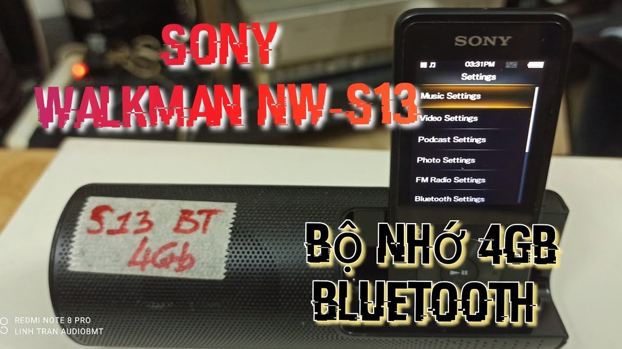 (ĐÃ BÁN)--Bộ loa Sony Walkman NW-S13-4Gb-Có Bluetooth-Tiếng Anh-Radio ...