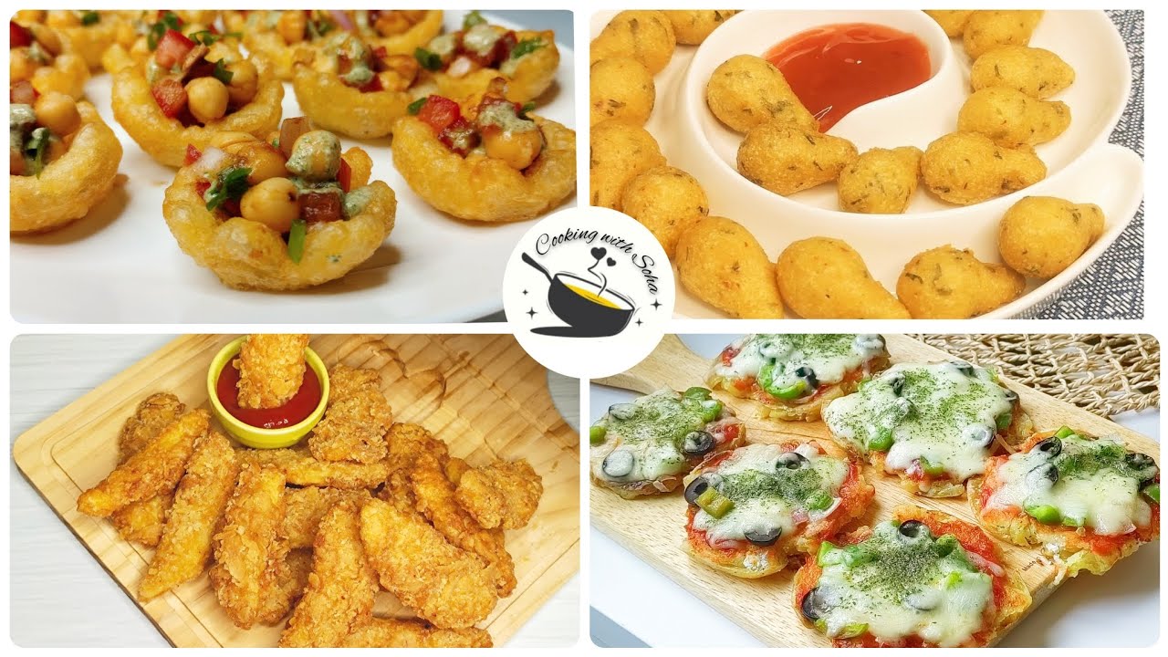 4 Best Potato Snacks Recipe | High Tea Snacks Recipe | Cooking with ...