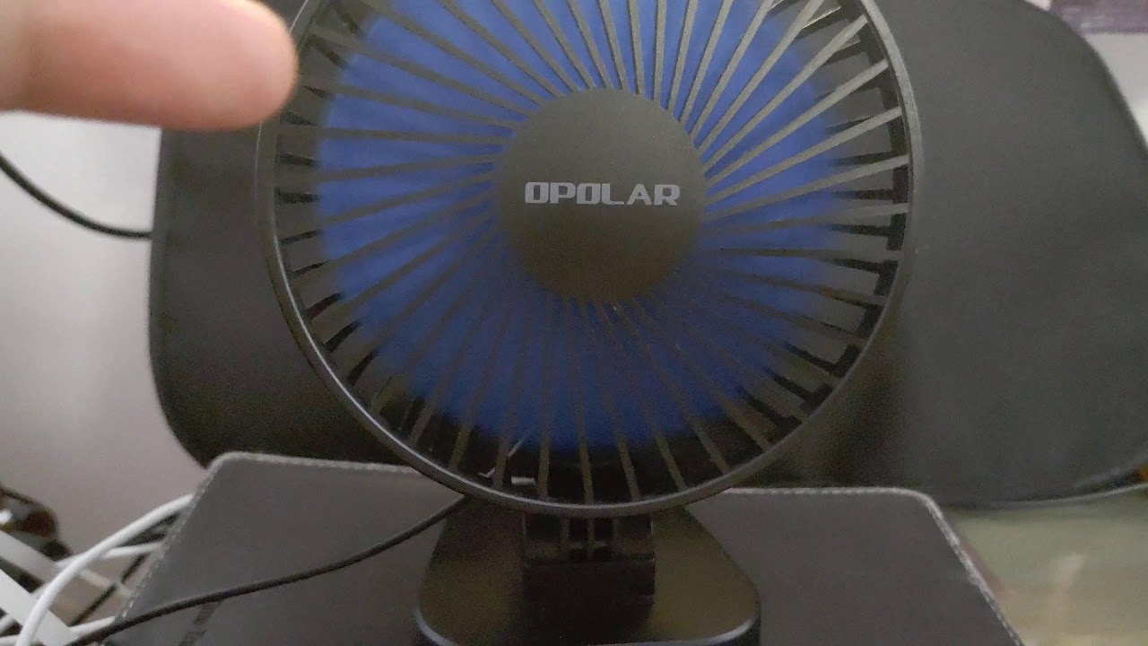 OPOLAR USB Desk Fan, closer view and mini review - YouTube