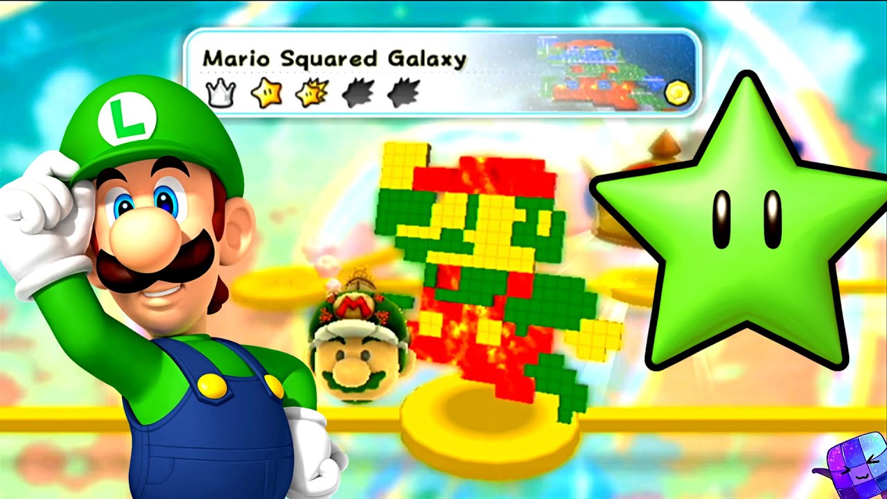 Super Mario Galaxy 2 All Green Stars 🌌 Mario Squared Galaxy 100% - YouTube