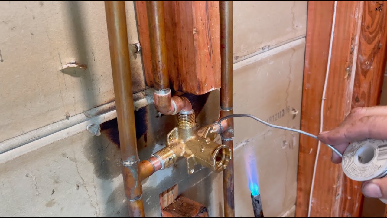 Plumbing Copper Fitting - Shower Faucet / Water Supply - Horizontal ...