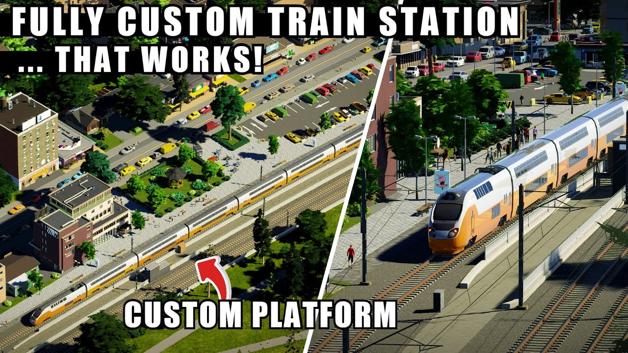 How To Build a FULLY CUSTOM Train Station in Cities Skylines 2! - YouTube
