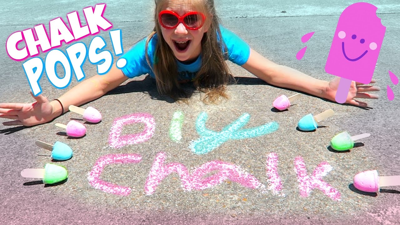 DIY CHALK POPS! Make Sidewalk Chalk Popsicles! - YouTube