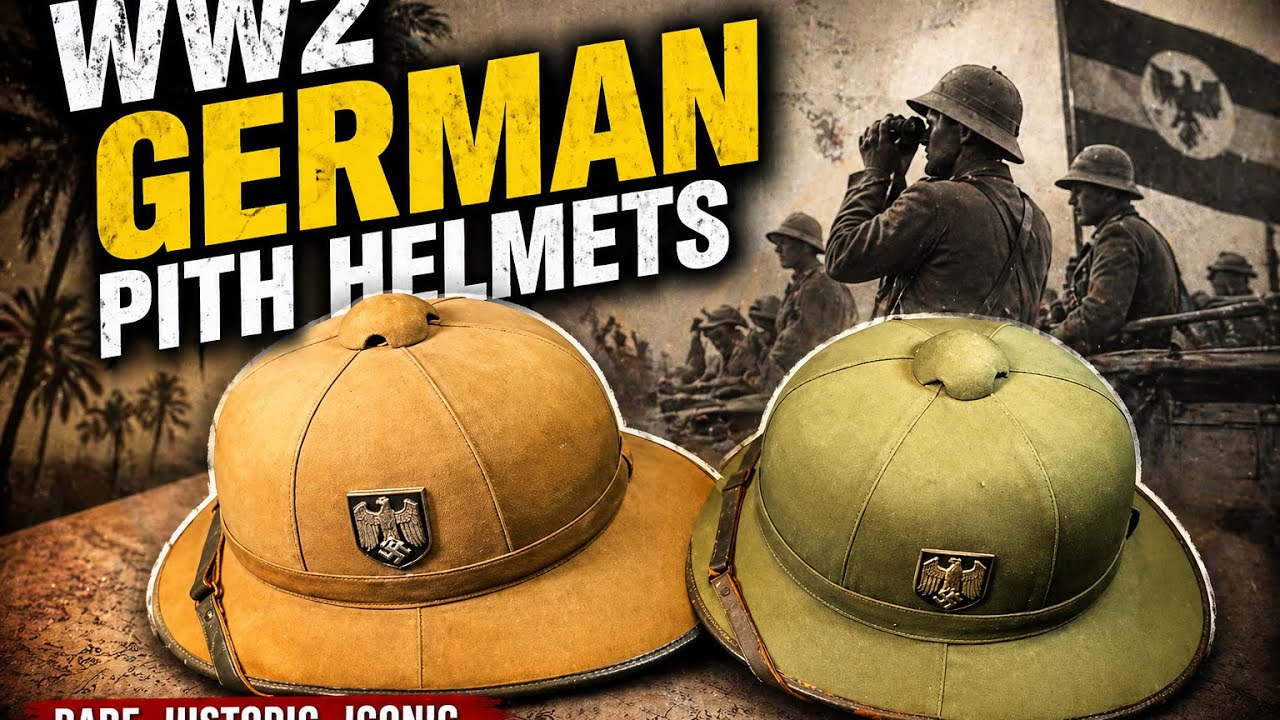 WWII German Afrika Korps Pith Helmets – Heer Tropical Helmets - YouTube