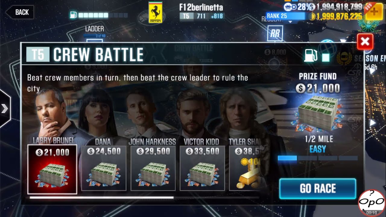 CSR Racing 2 | T5 Crew Battle Larry Brunel CSR2 - YouTube