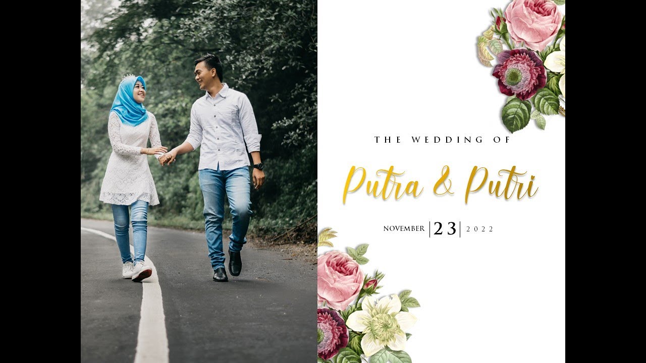UNIG Wedding Invitation - Undangan Nikah Digital Tema 4 Landscape - YouTube