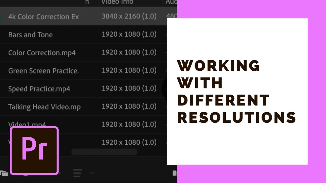 Working with Different Video Resolutions in Premiere Pro - YouTube