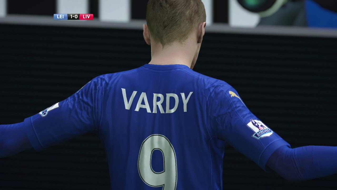 Jamie Vardy Wonder Goal Vs Liverpool 02/02/2016 FIFA 16 Remake - YouTube