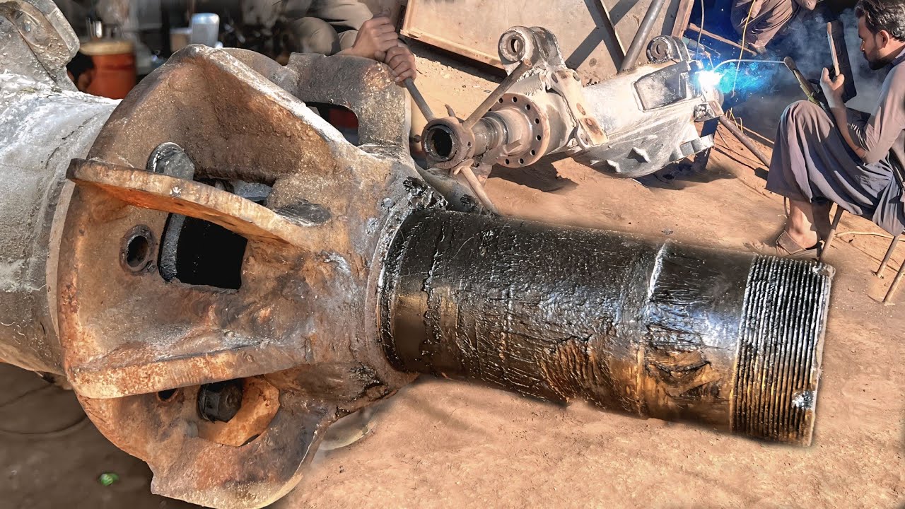 Genious Boy Repaired Broken Tube Axle || How To Repair Tube axle - YouTube