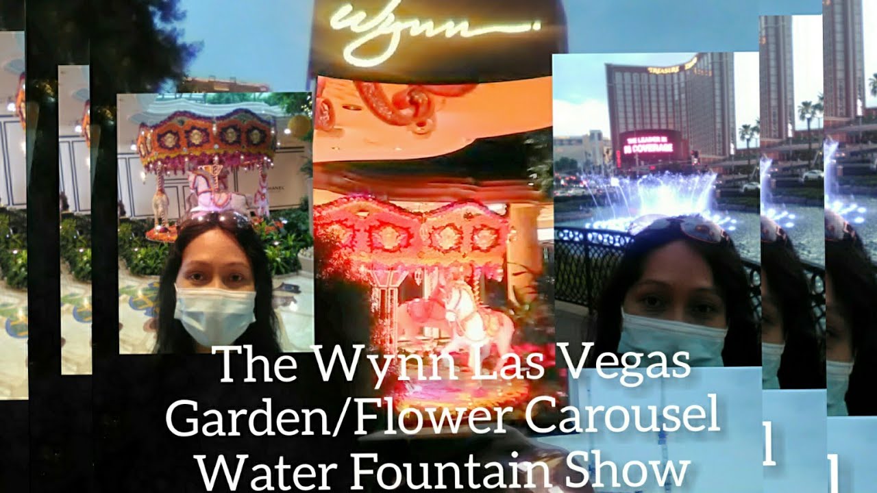 The Wynn Las Vegas Beautiful Garden and Flower Carousel/Water Fountain ...