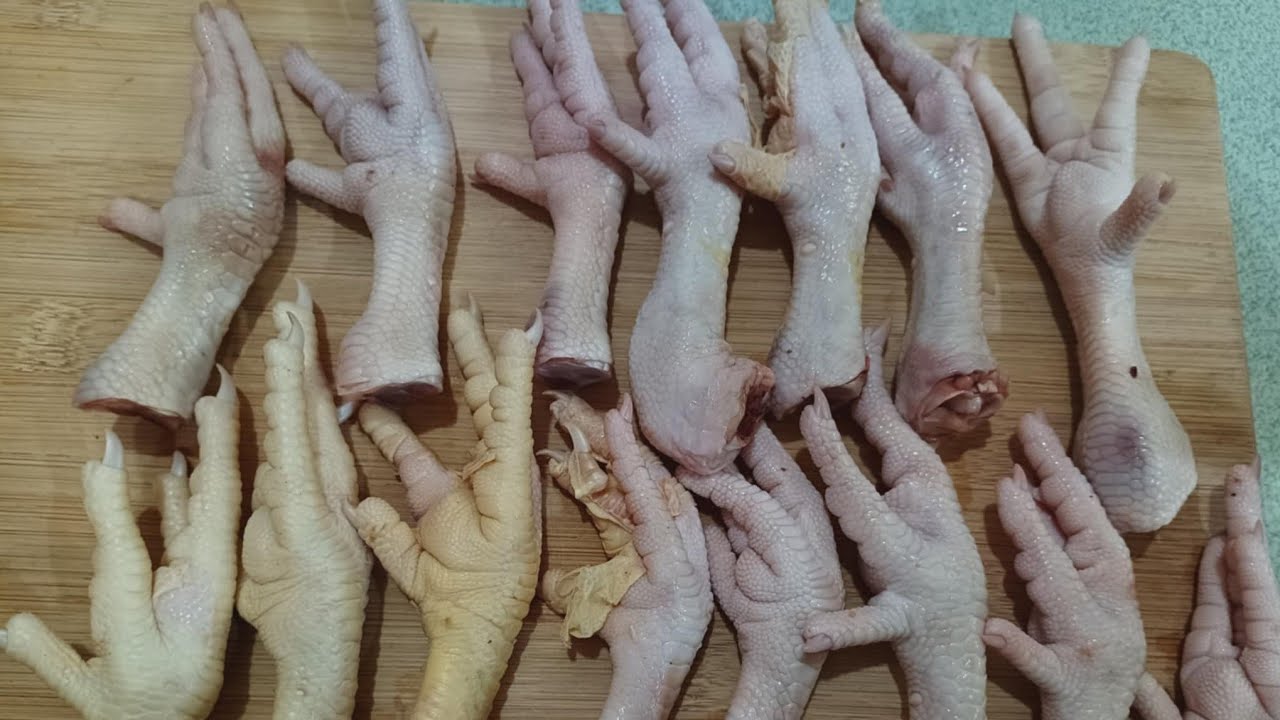 #cutting #cleaning CHICKEN FEET NAILS #satisfying - YouTube