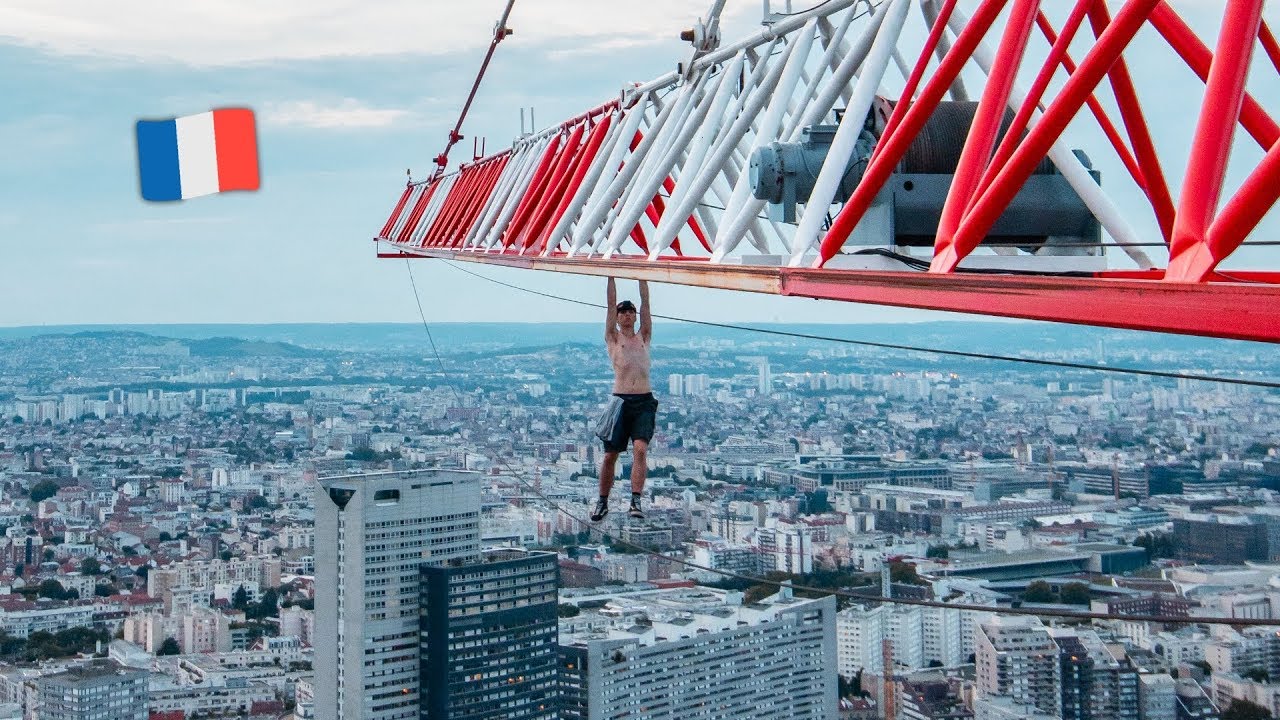 600ft LEG DANGLE IN PARIS *one hand* - YouTube