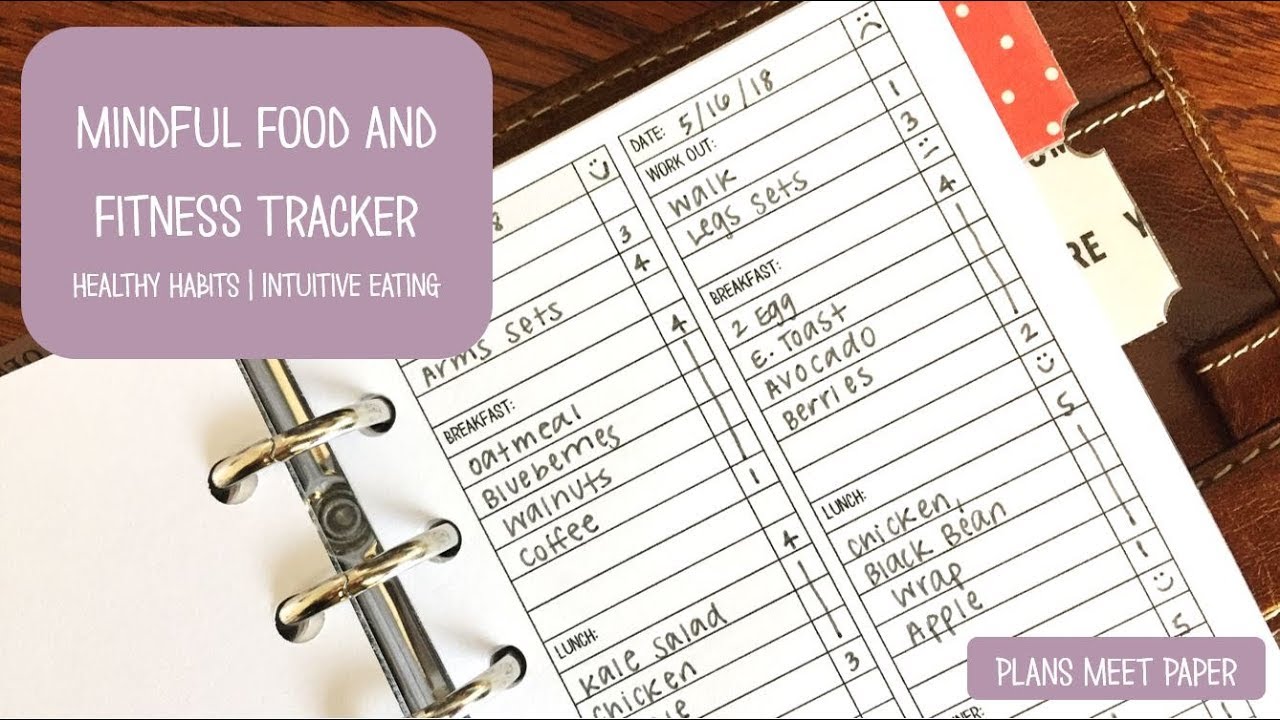 Mindful Food and Fitness Tracker | Heathly Body and Mind | Intuitive ...