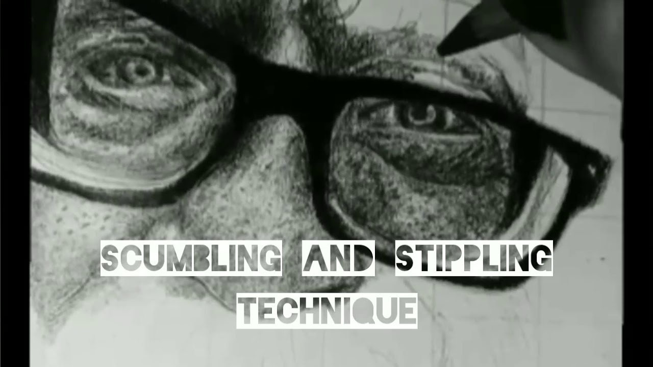 Pencil sketching technique | Stippling and Scumbling technique | pencil ...