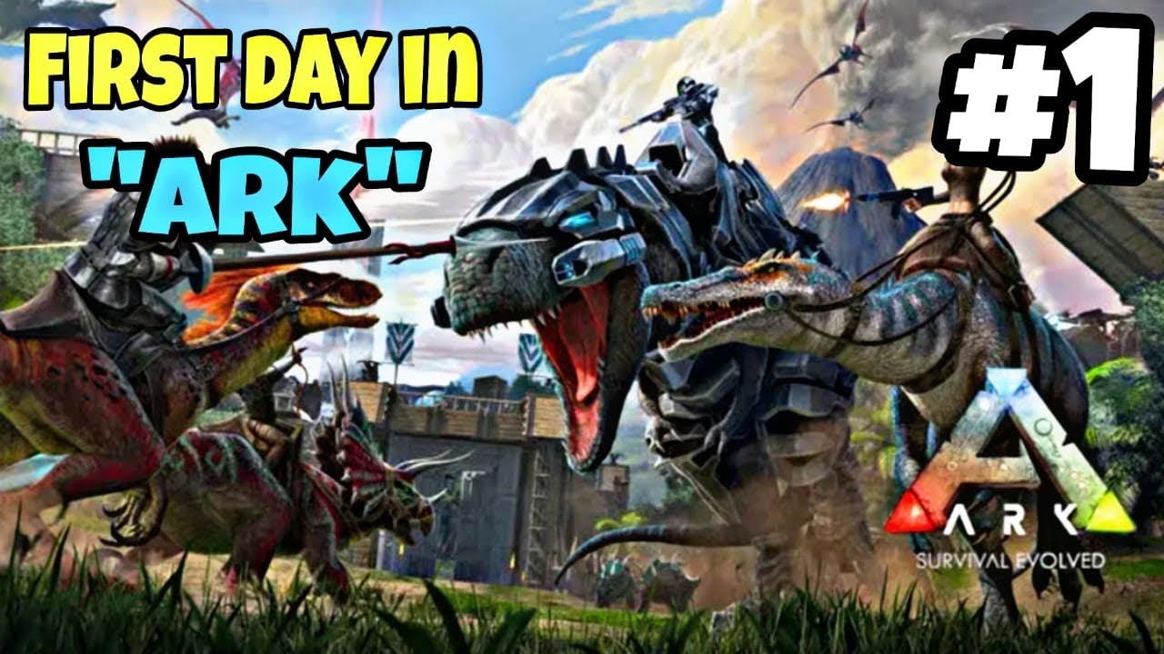 My First Day In ARK Survival evolved | #1 Gameplay | In IPHONE 13 ...