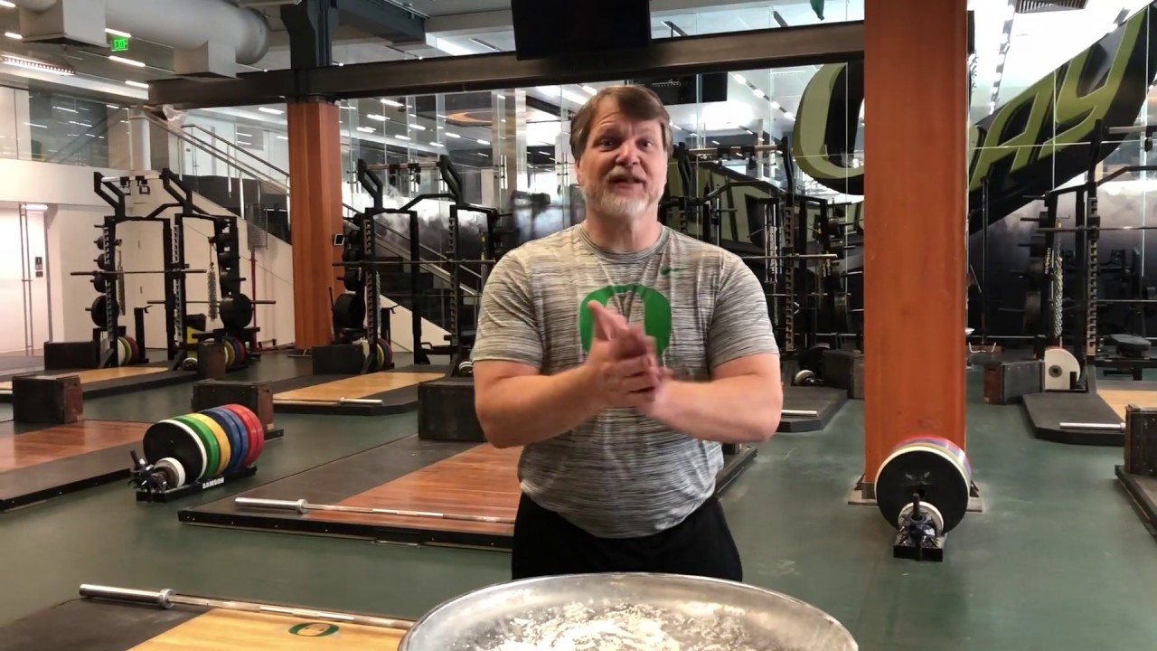 Using chalk in the weight room. - YouTube
