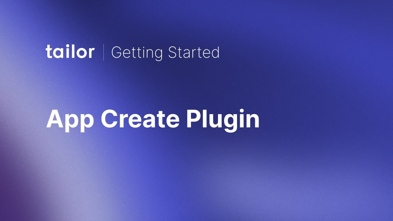 app create plugin - YouTube