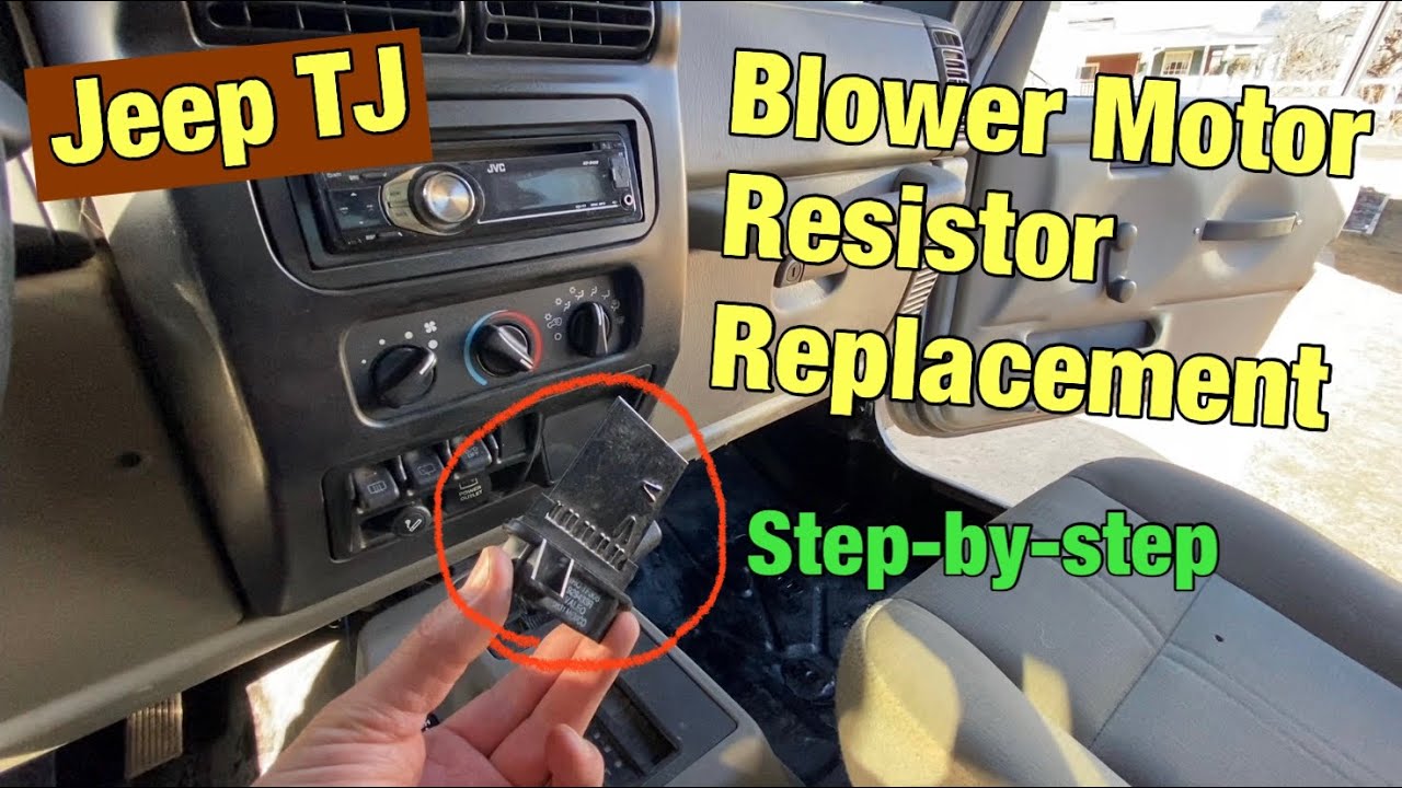 Jeep TJ blower motor resistor replacement. How to replace a blower ...