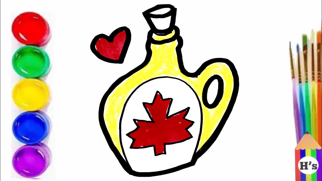 How To Draw a Cute Bottle of Maple Syrup - YouTube