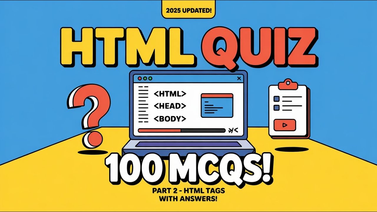 HTML Questions and Answers - MCQ Quiz Part 2 - YouTube