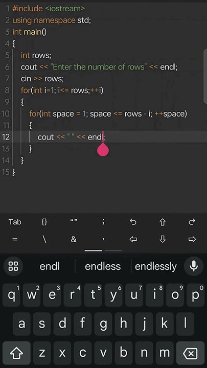 C++ Coding Made Easy: Draw Pyramid Pattern on Mobile | Learn C++ ...