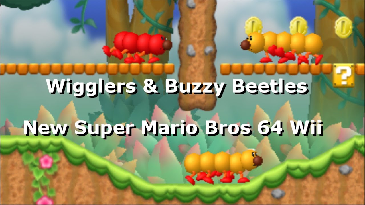 Wigglers & Buzzy Beetles [NSMBW Mod Preview] (No Download Yet) - YouTube