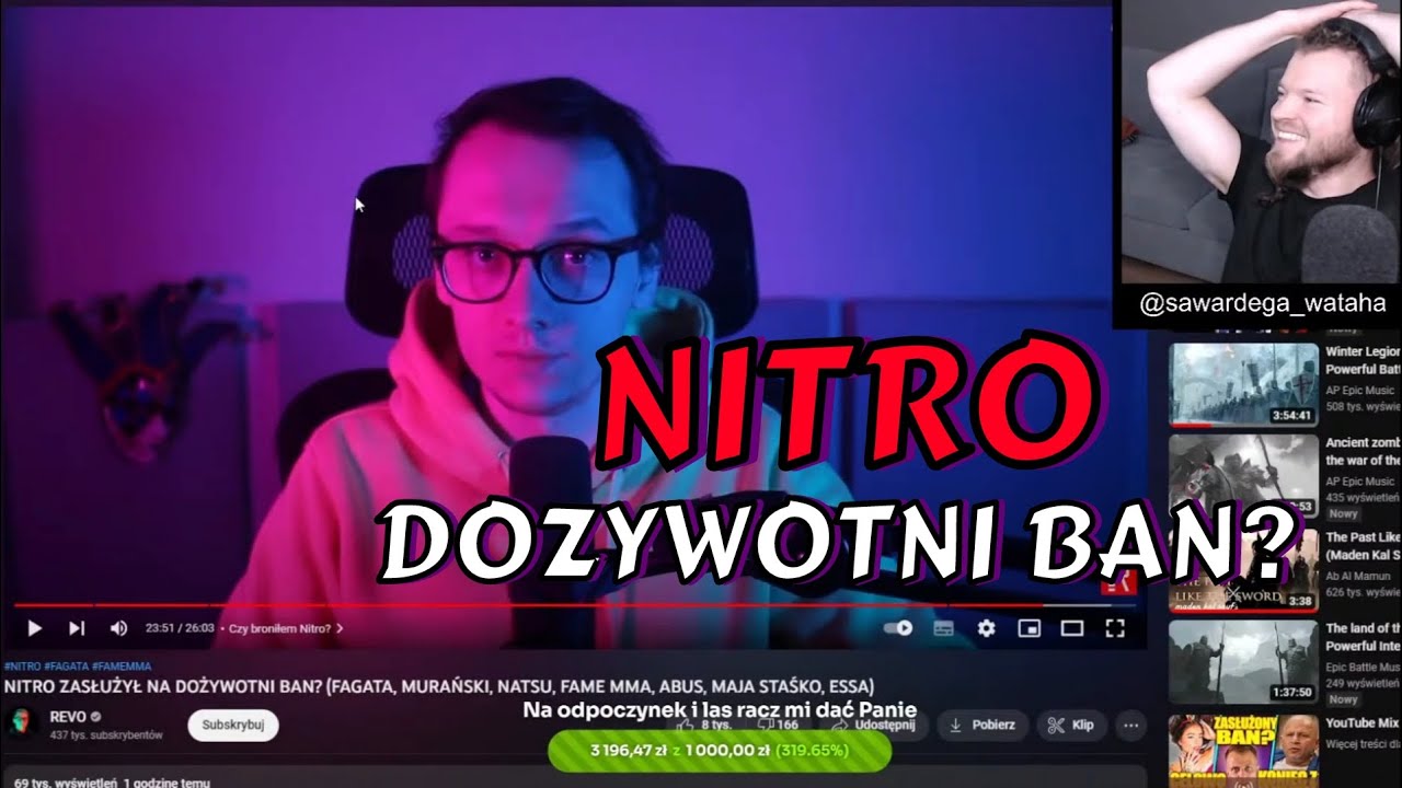 WARDĘGA komentuje film o NITRO: "Nitro Zasłużył Na Dożywotniego BANA ...