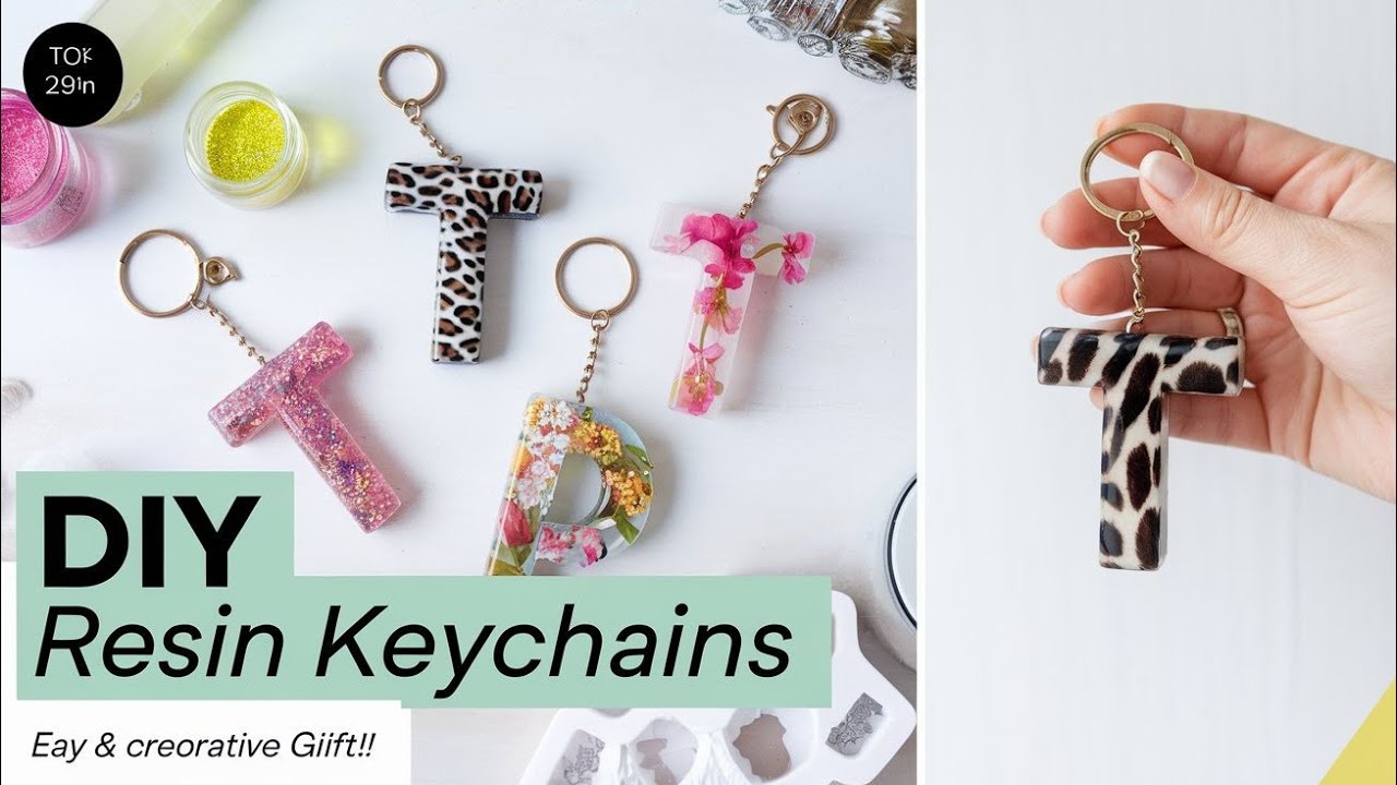 "DIY Animal Print Resin Alphabet Keychain | Step-by-Step Tutorial" #diy ...
