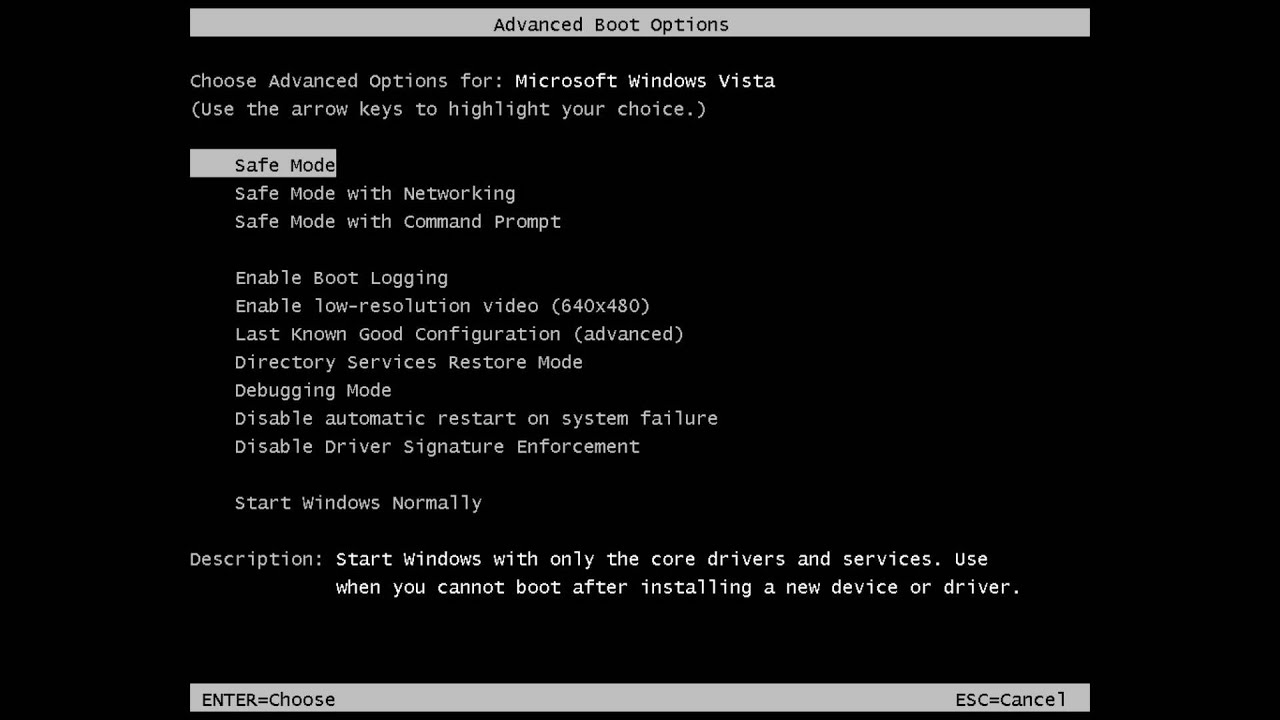 Fake Advanced Boot Options Windows Vista (prank your friends) - YouTube
