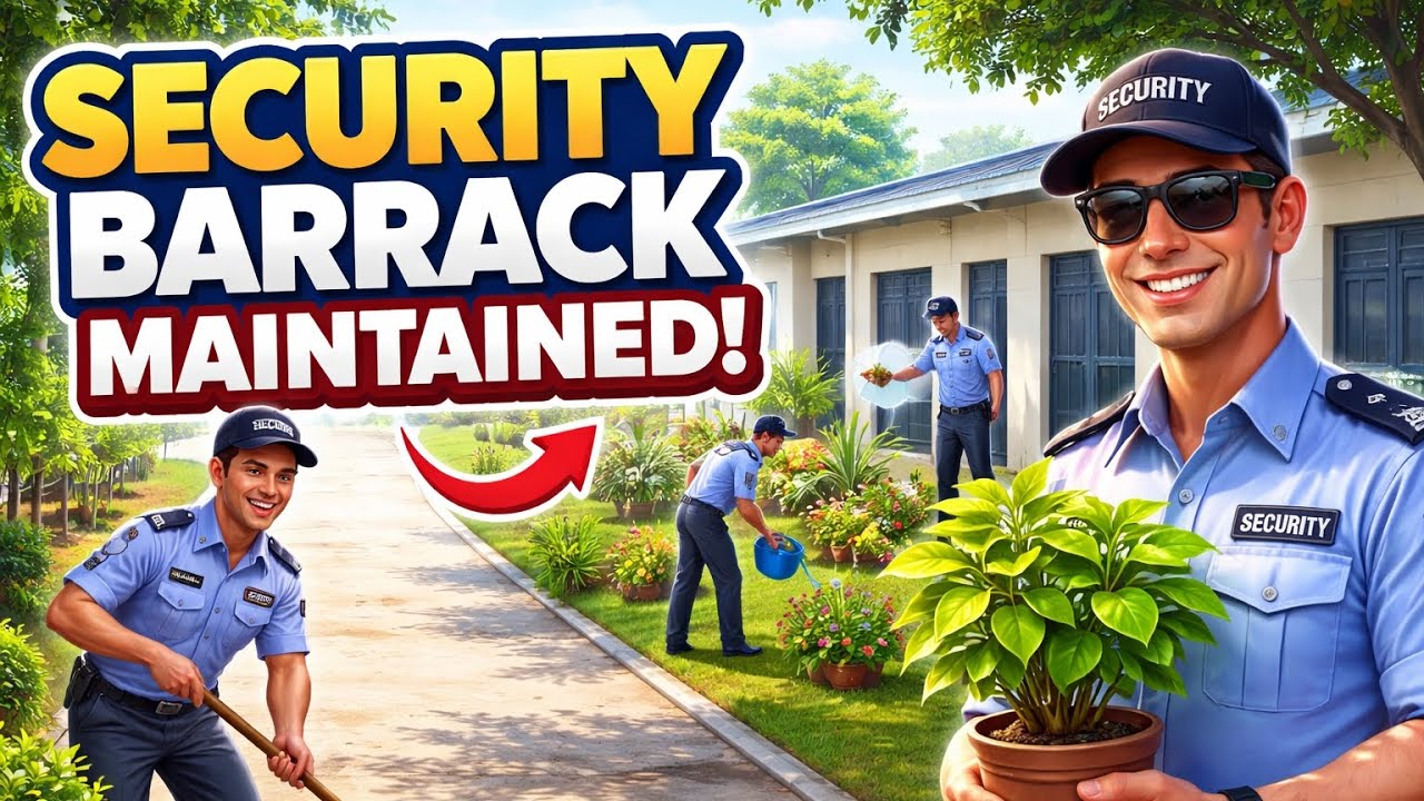 Security Barrack Maintenance by Guards | Safai Aur Plantation - YouTube