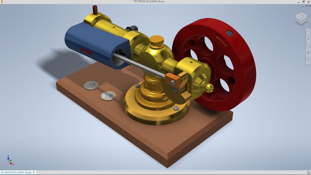 AUTODESK INVENTOR MAQUETA 18 DE UNAS MÁQUINAS DE VAPOR DISEÑADAS POR ...