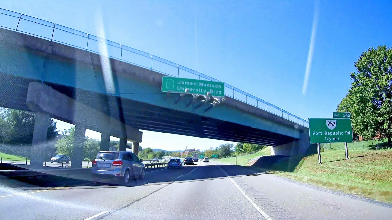 Harrisonburg Bypass Southbound (I-81 Southbound in Virginia, Exits 251 ...
