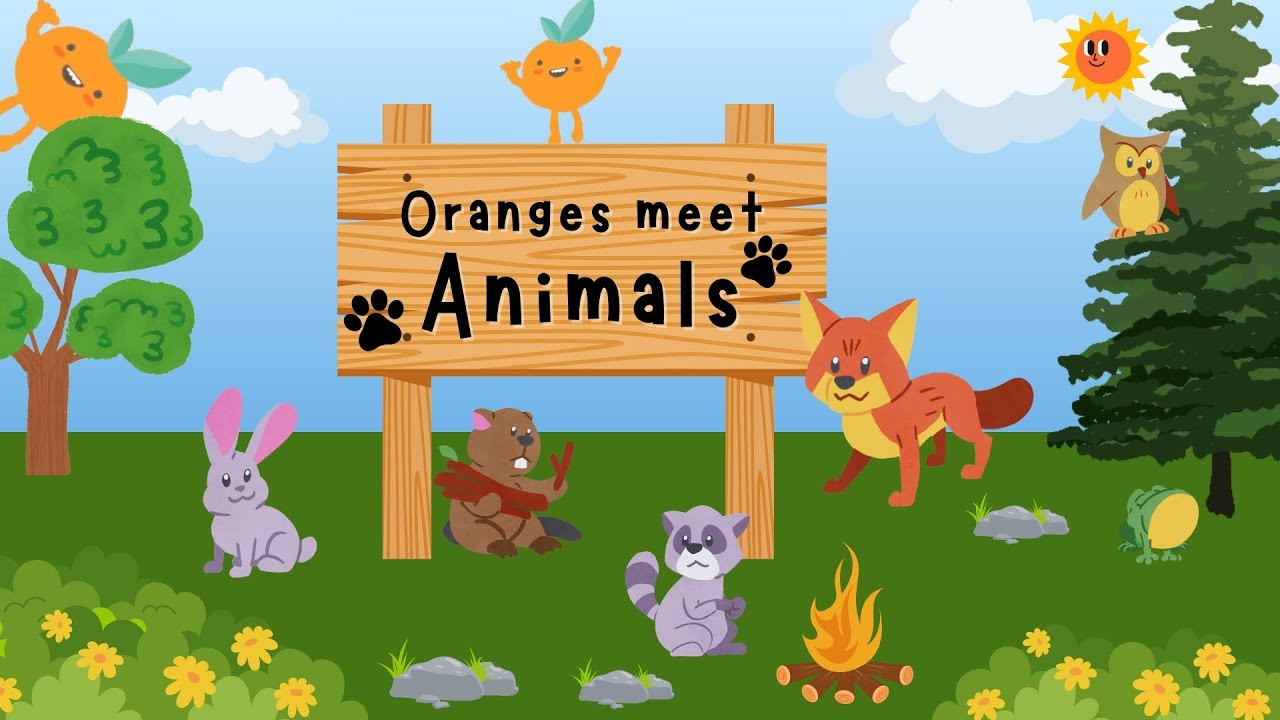 Animals Name | Sing and Learn | The oranges meet animals - YouTube