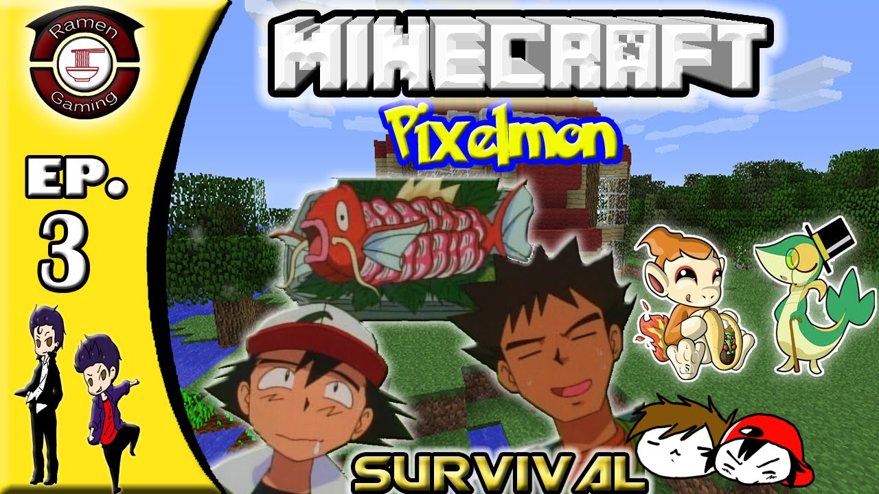 Pixelmon Survival Ep 3 Ash and Gary are Starving - (Pokemon Minecraft ...