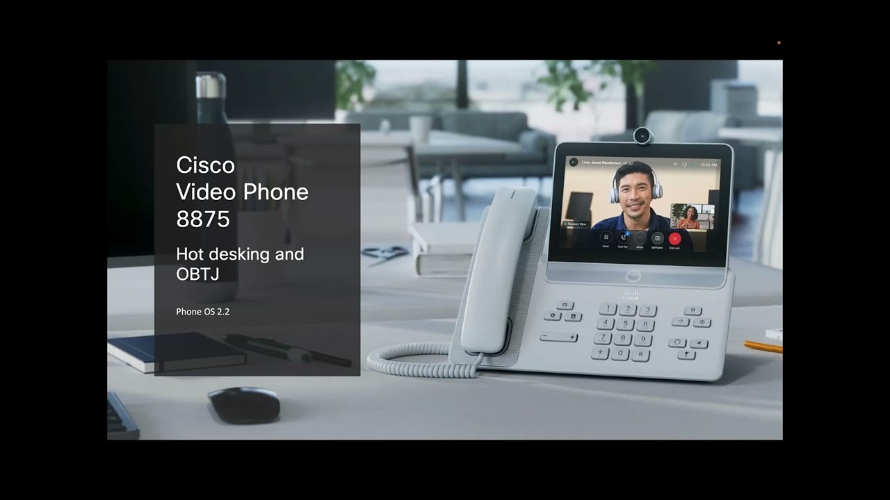 Cisco Video Phone 8875 hot desking and one button to join a meeting ...