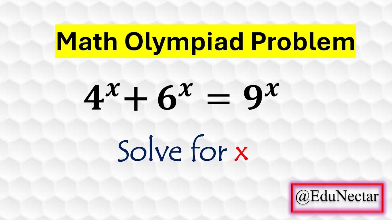 Math Olympiad Question | Can You Solve this Exponential Equation ...