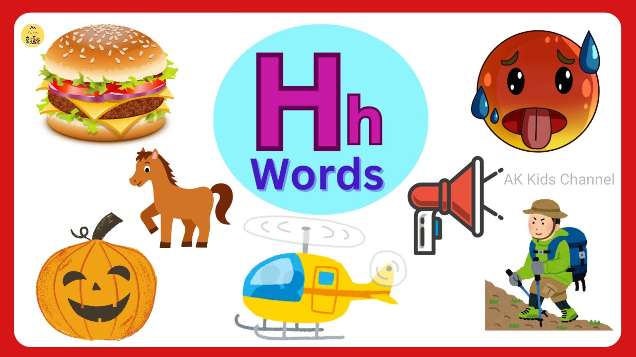 Letter H Words for kids | Words start with H | H words|H letter words ...