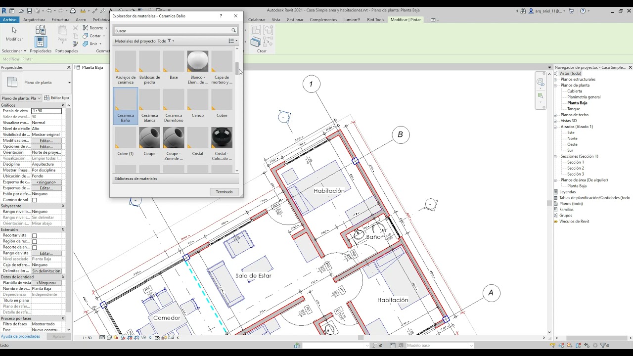 Revit Texturas en ambientes - YouTube