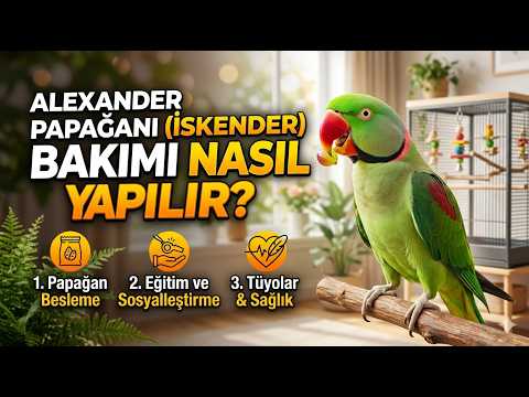 Alexander Papağanı (İskender) Bakımı Nasıl Yapılır? | Papağan Besleme, Eğitim ve Tüyolar