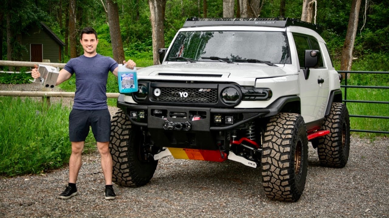 FJ Cruiser - aluminum washer tank installed! - YouTube