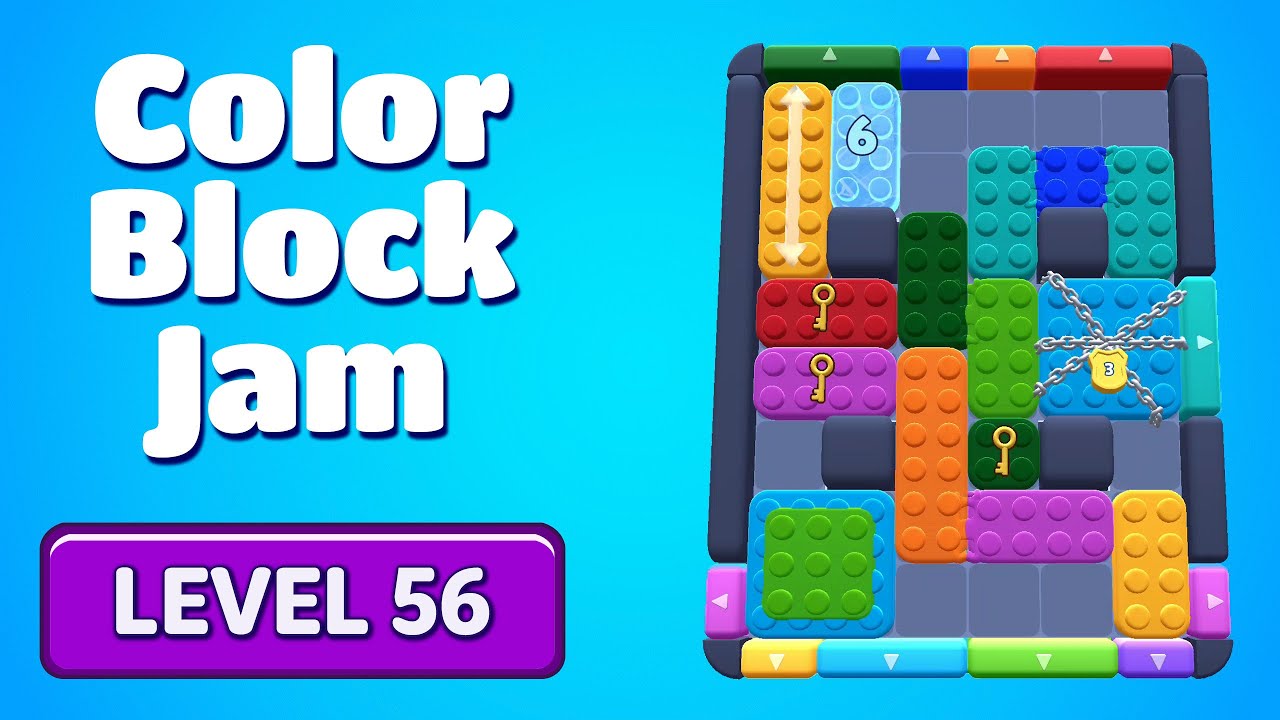 Color Block Jam Level 56 | Every Puzzle Solved! 🎯 - YouTube