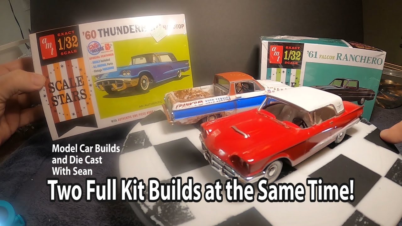 MCB031 AMT 1/32 AMT Ford Thunderbird & Ford Ranchero Full Builds Both ...