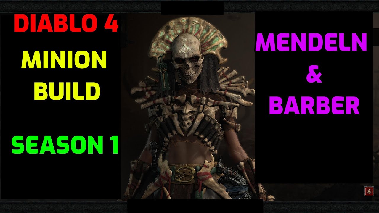 Diablo 4 Necromancer Build│ Mendeln & Barber│Minion Build - YouTube
