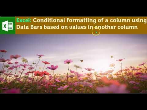 Excel: Conditional formatting of a column using Data Bars based on ...