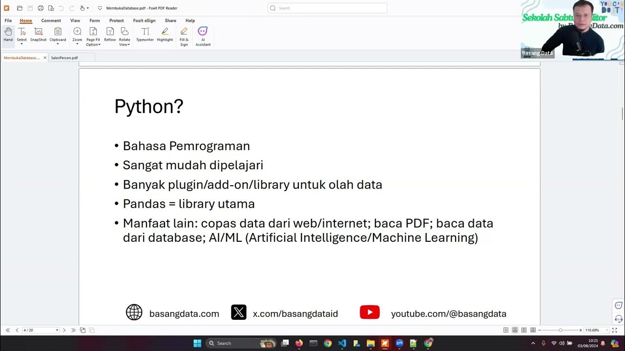 Sekolah Sabtu Auditor: Membuka Database dengan Python Eps 2 - YouTube