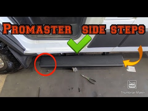 2022 Dodge Promaster Side Steps installation - YouTube