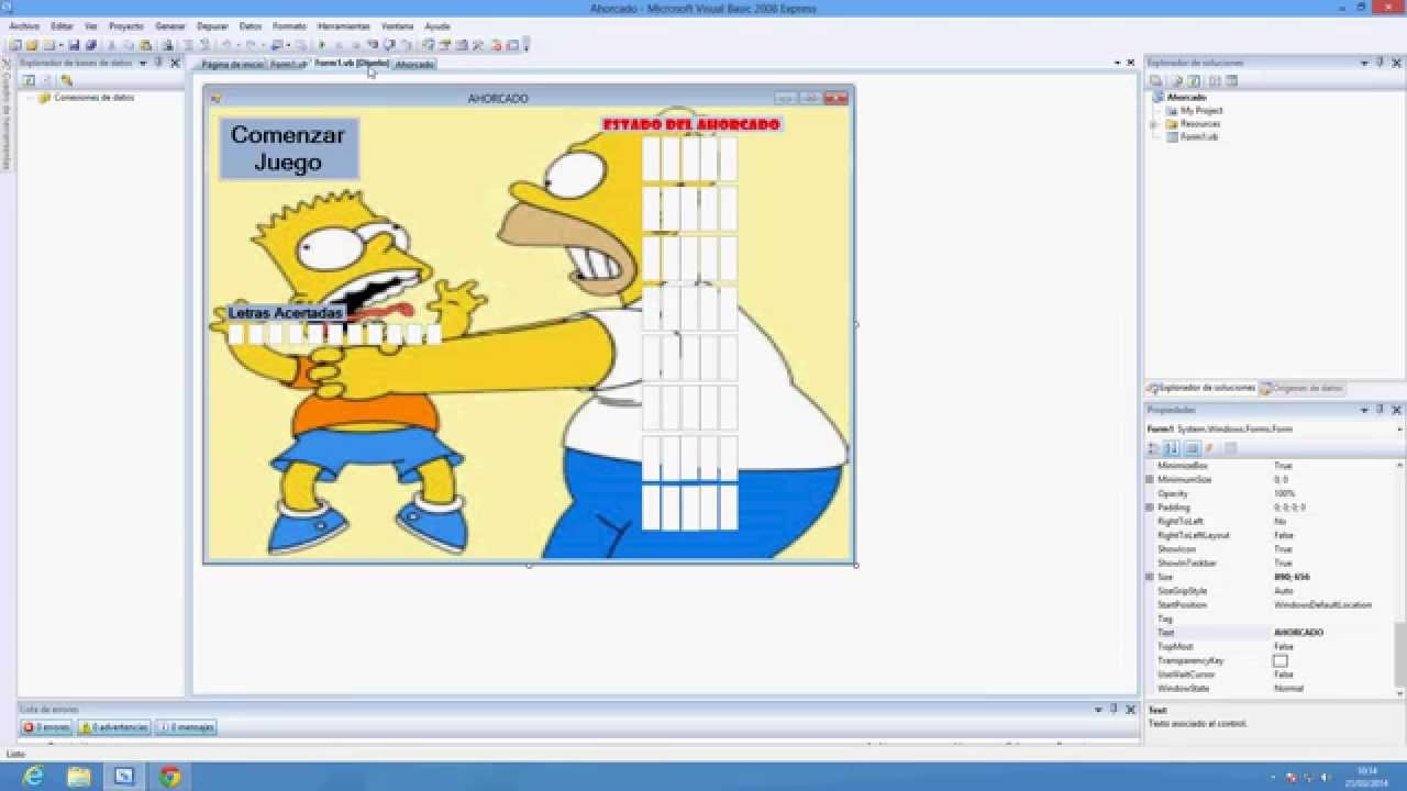 Ahorcado en Visual Basic 2008 - YouTube